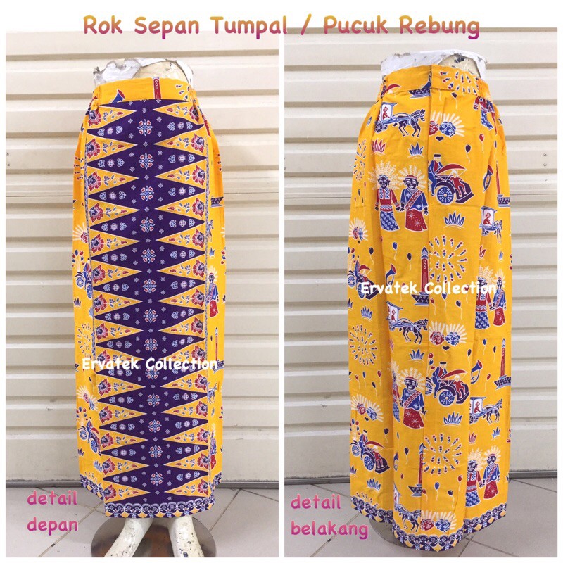 Rok Sepan Tumpal ST16 Motif Pucuk Rebung Betawi Ondel-Ondel Abang None ...