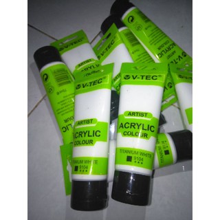 Jual Cat Vtec Acrylic 75ml Titanium White | Shopee Indonesia