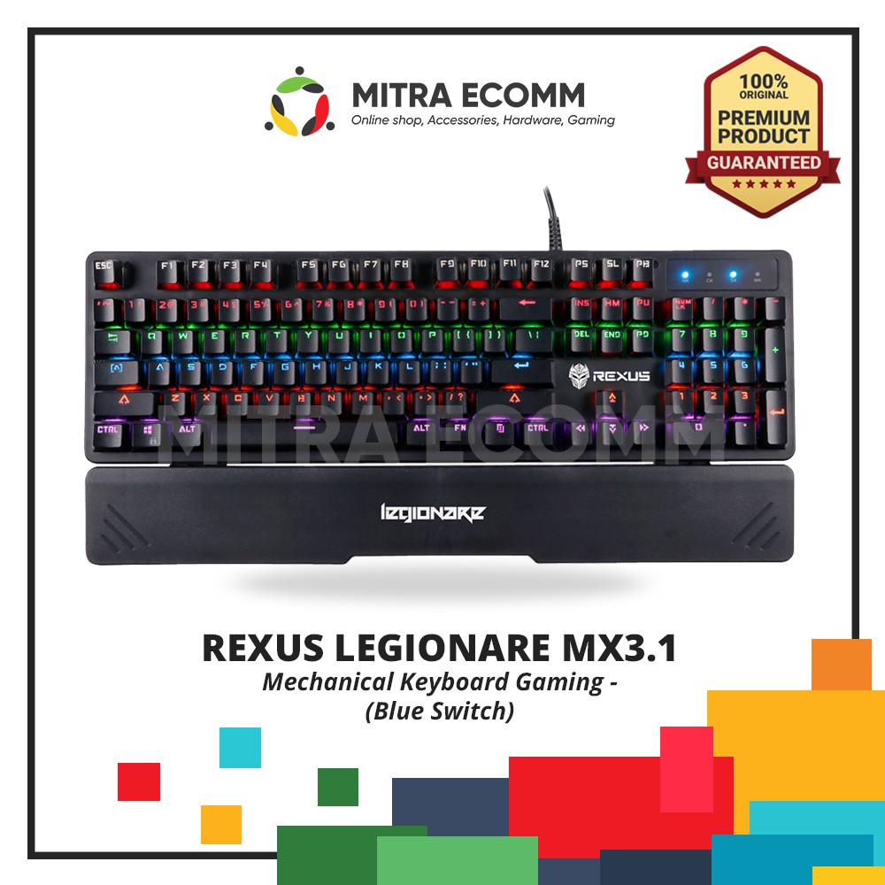 Jual Rexus Keyboard Gaming Mechanical Legionare MX3.1 - Blue Switch ...