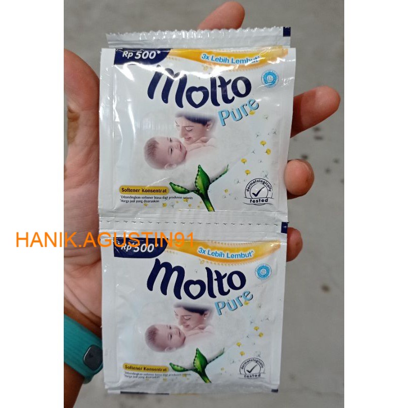 Jual Molto pure sachet 10ml pewangi baju khusus bayi 12 sachet | Shopee ...
