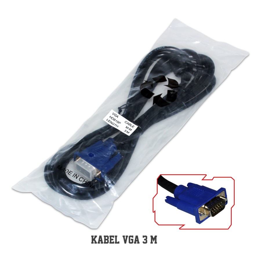 Jual KABEL VGA 3 METER / CABLE VGA 3M / VGA 3 M | Shopee Indonesia