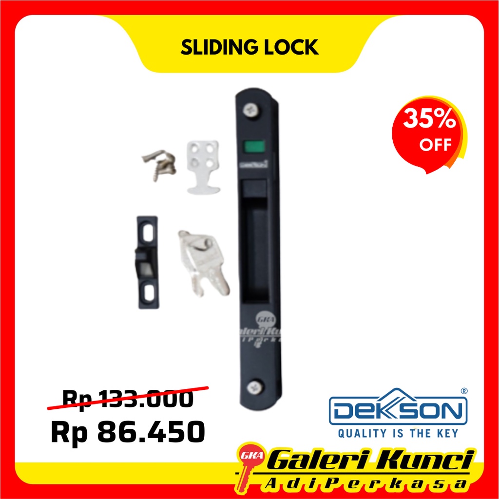 Jual Kunci Sliding Dekkson Dekson RA6 BLACK Handle Pintu Geser ...