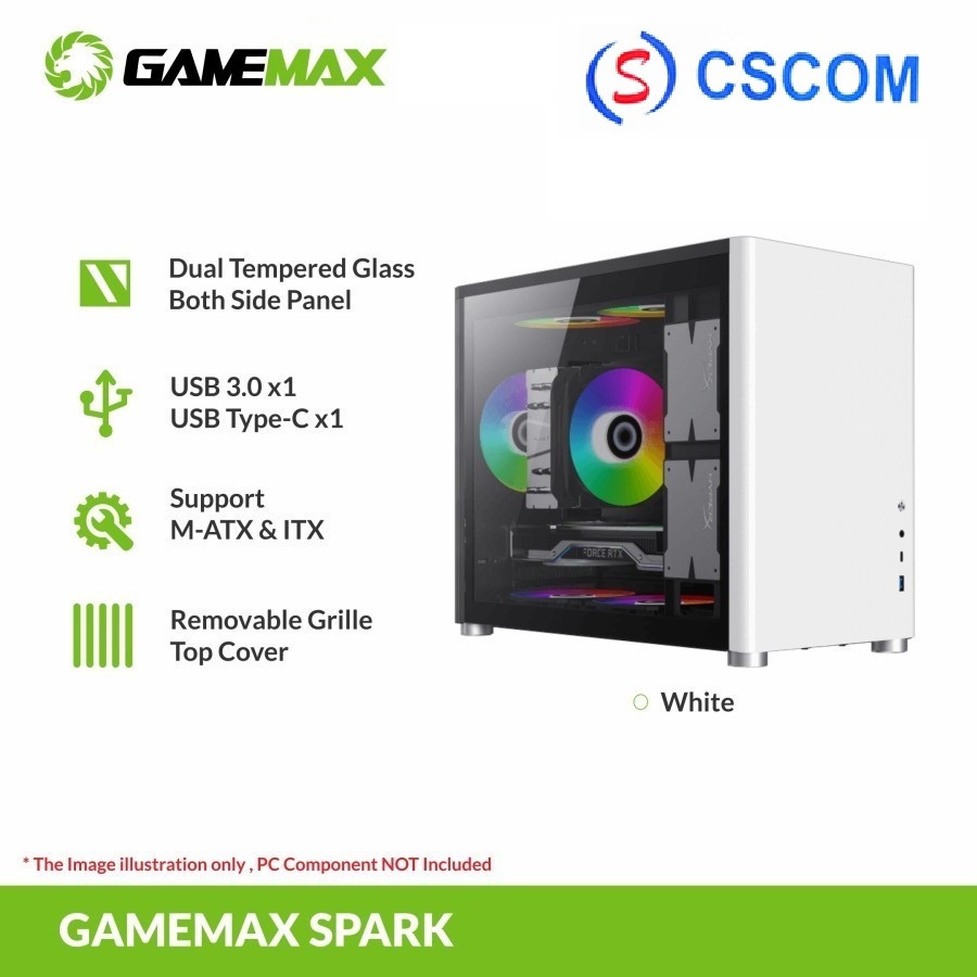 Jual Gamemax SPARK Gaming M-ATX Casing PC Komputer Micro ATX/Mini ITX ...