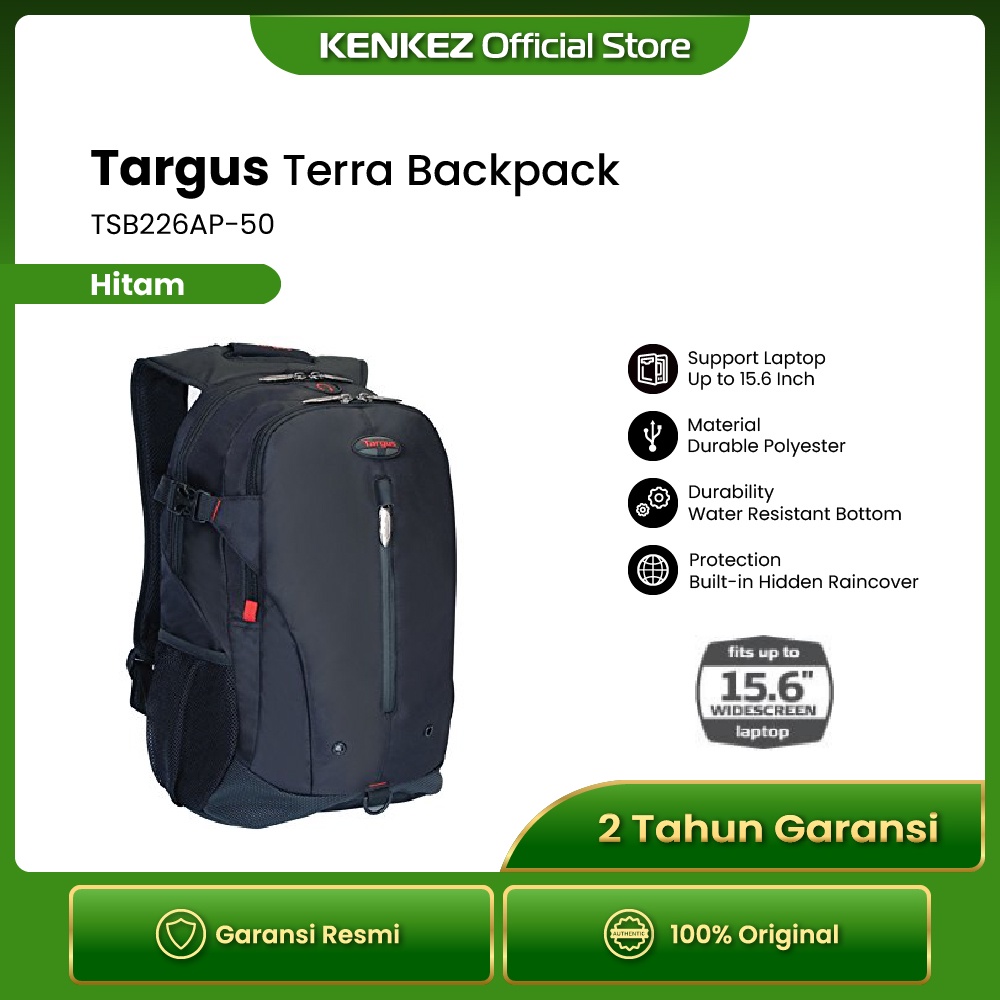 Jual Targus TSB226AP-50 Terra Backpack / Ransel Laptop 15.6" | Shopee ...