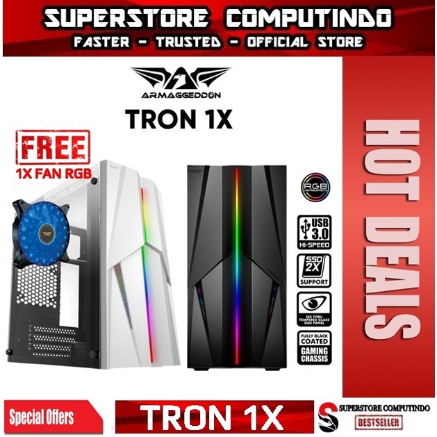 Jual Casing PC Armaggeddon TRON 1X |M-ATX |RGB Front Panel | Shopee ...