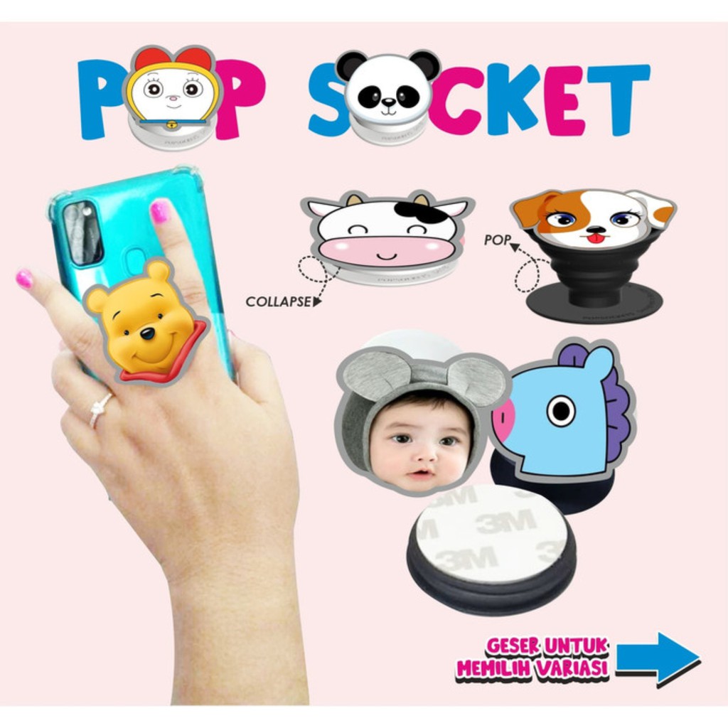 Jual Pop Socket Desain Custom. foto Akrilik 2mm Indonesia|Shopee Indonesia
