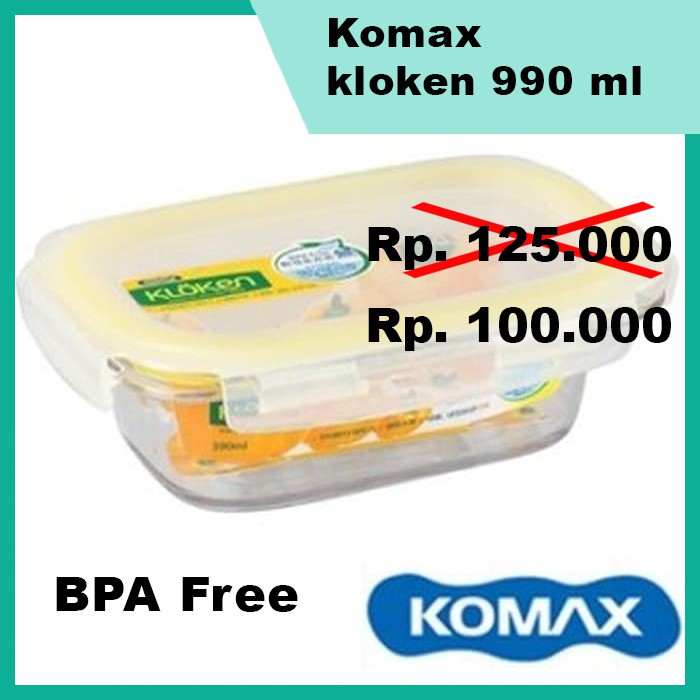 Jual TEMPAT MAKAN KOMAX KLOKEN 990 ML Indonesia|Shopee Indonesia