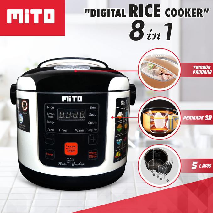 Jual Digital Rice Cooker Mito/Mini Cooker Cocok Untuk Travelling/Kost ...