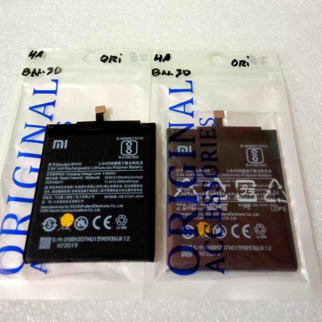 Jual Batterai xiaomi redmi 4A BN30 original 100 persen | Shopee Indonesia