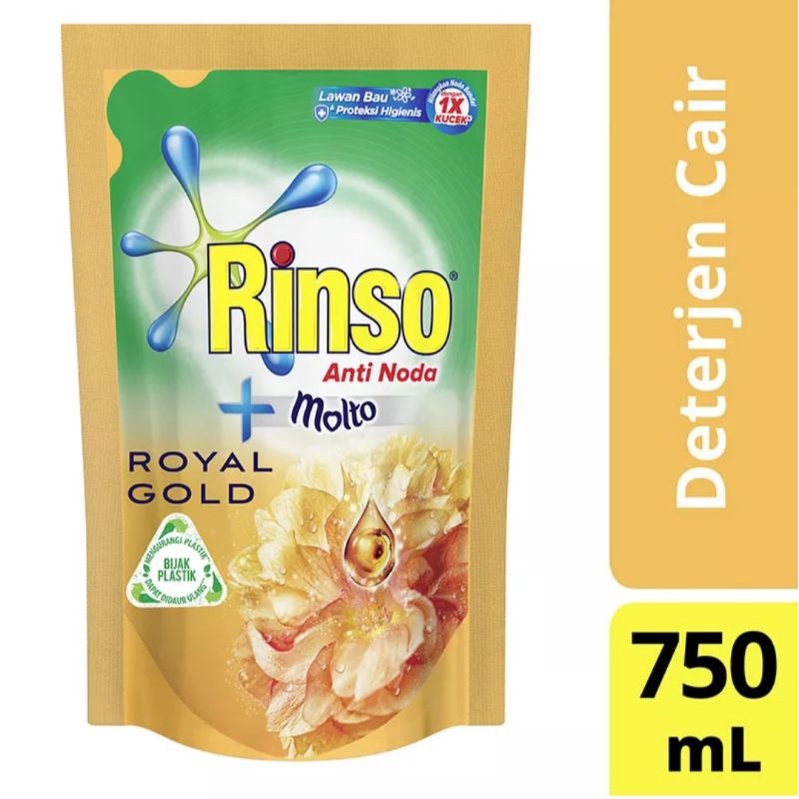 Jual RINSO Molto Rose Fresh Deterjen Cair 750ml | Shopee Indonesia