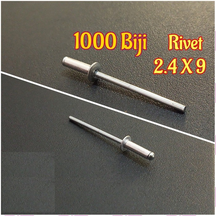 Jual Paku Rivet Rifet Blind Mata rivet 2,4mm X 9mm Keling Alumunium Isi ...
