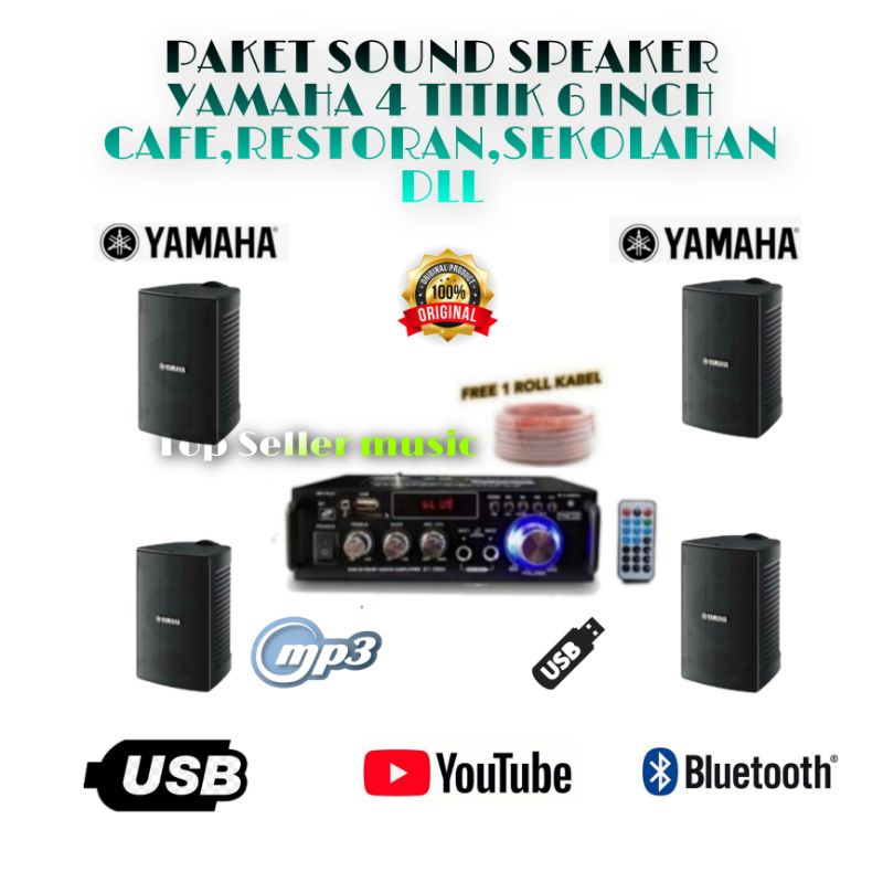 Jual PAKET SOUND SPEAKER YAMAHA 6INCH 4 TITIK ORIGINAL BUAT CAFE,RESTORAN,SEKOLAHAN DLL | Shopee ...
