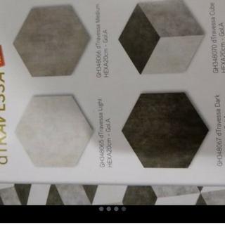 Jual keramik roman hexagonal dtravessa series 34x39 kw 1/A | Shopee ...