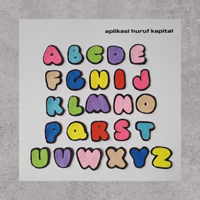Jual mainan edukasi flanel aplikasi huruf kapital | Shopee Indonesia