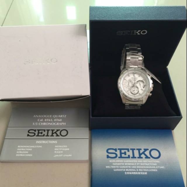 Jual Jam tangan Seiko Original Chronograph white new | Shopee Indonesia