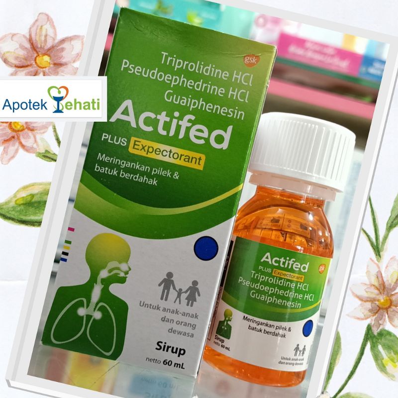 Jual ACTIFED HIJAU PLUS EXPECTORANT 60 mL OBAT PILEK & BATUK BERDAHAK ...