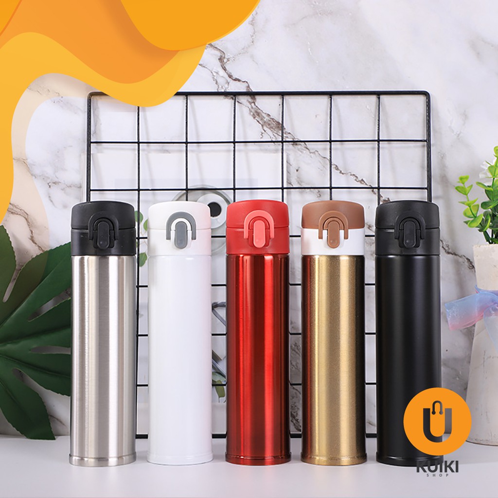 Jual KUIKI Botol Minum Tumbler Termos SLIM Polos Ukuran Kapasitas 400ml Stainless Steel | Shopee ...