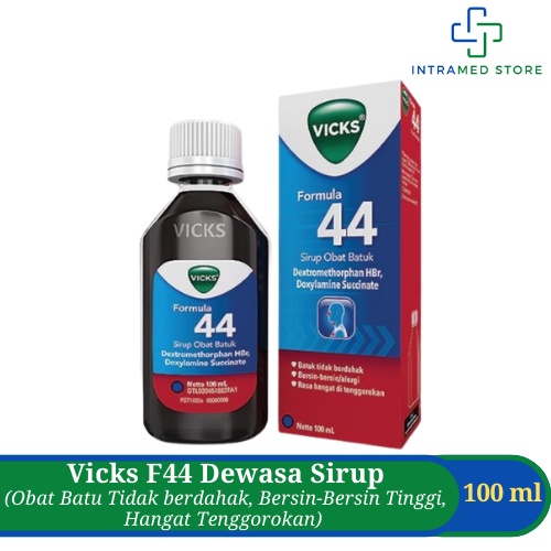 Jual Vicks Formula 44 (F44) Dewasa Sirup 100 ml - Obat Batuk Tidak ...