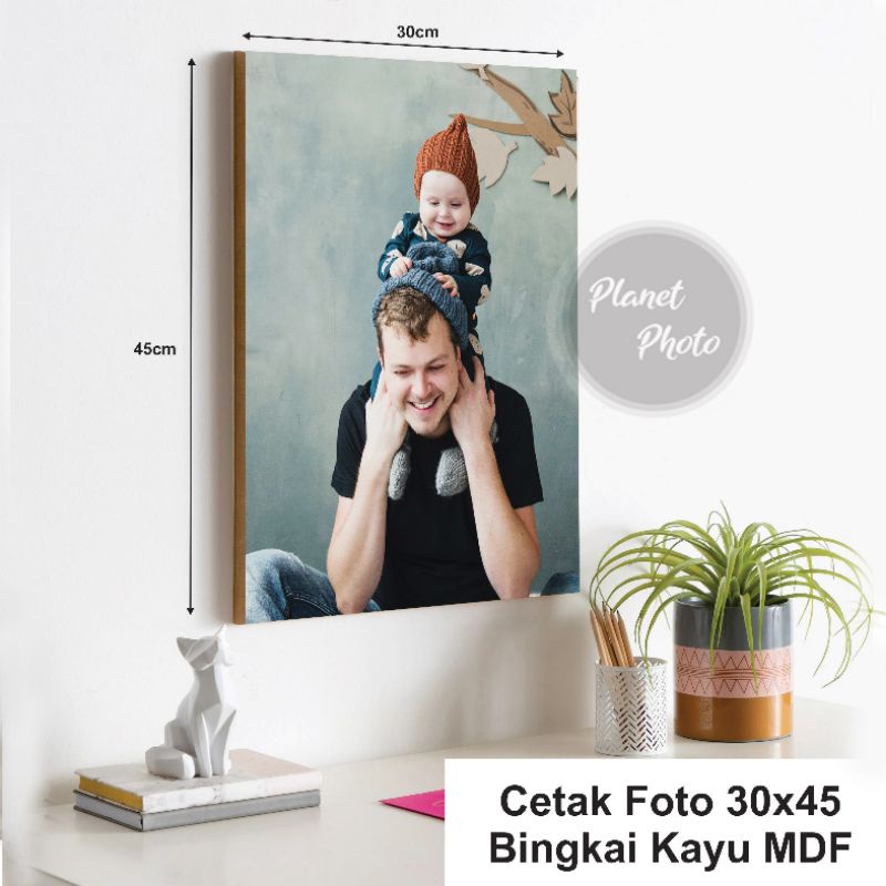 Jual CETAK FOTO + BINGKAI KAYU / PAPAN MDF 30X45cm | Shopee Indonesia