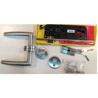 Jual Paket Handle Solid Hre 6144 / kunci pintu stainless solid (KOMPLIT ...