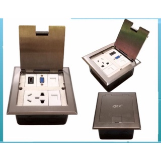 Jual BOX FLOOR SOCKET LANTAI/MEJA COLOKAN LISTRIK UNIVERSAL+VGA F+HDMI ...