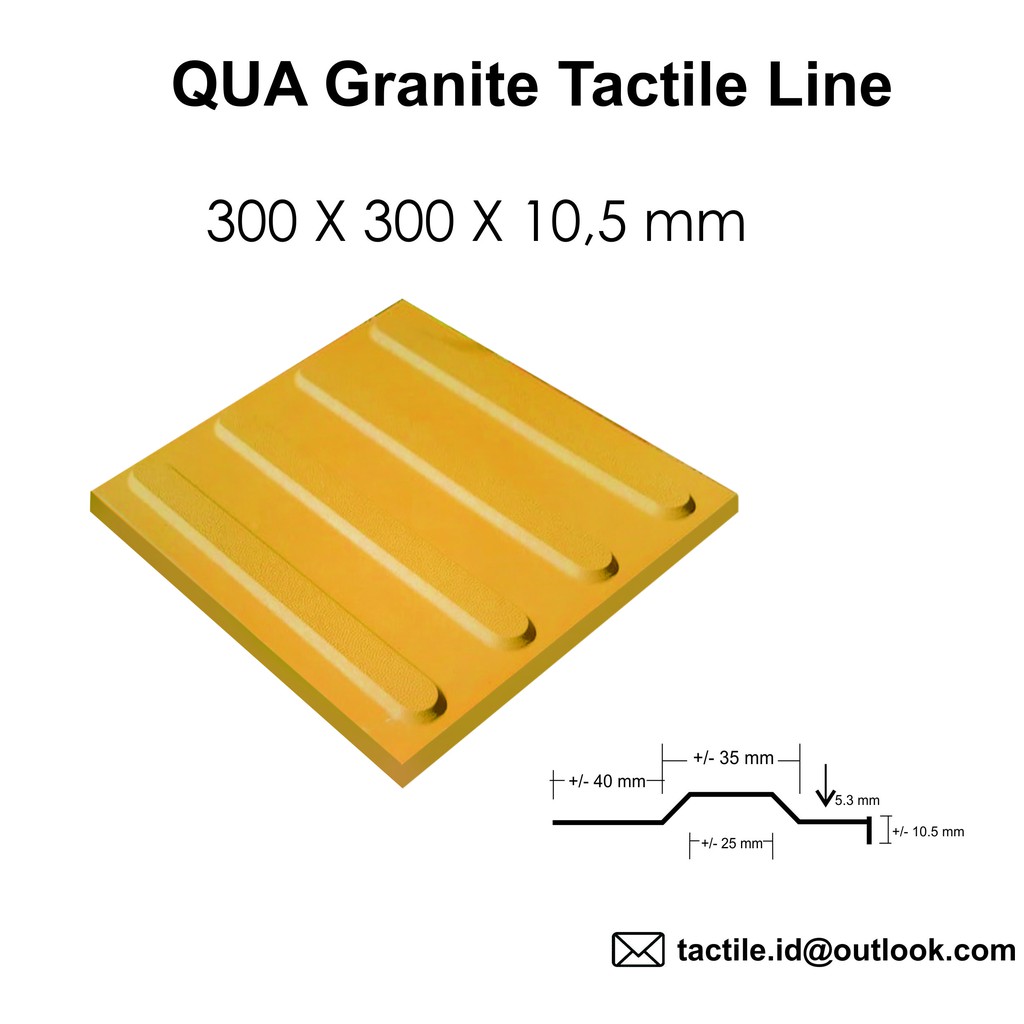 Jual 30x30x1,05 cm IDK-04 A1 QUA Granite Tactile Line | Shopee Indonesia