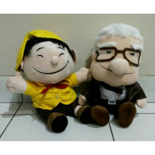 Jual Paket 2 Boneka Import Carl Fredricksen kakek grandpa Russell film ...