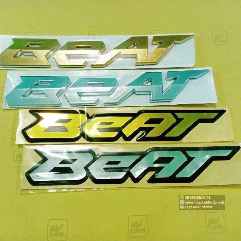 Jual 2 PCS SEPASANG Emblem logo honda BEAT CLICK motor silver chrome ...