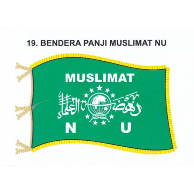 Jual BENDERA PANJI MUSLIMAT NU. Ukuran 80x110 cm. Sablon 2 sisi ...