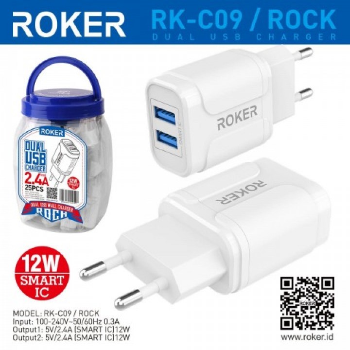 Jual CHARGER ROKER ROCK 2.4A / PCS | Shopee Indonesia