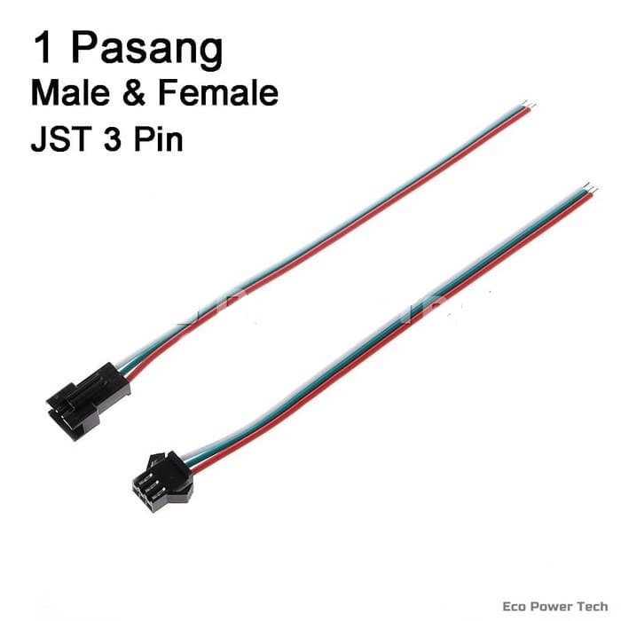 Jual Kabel JST SM 3 Pin Soket Konektor Kabel 3P Terminal Jantan Betina Connector | Shopee Indonesia