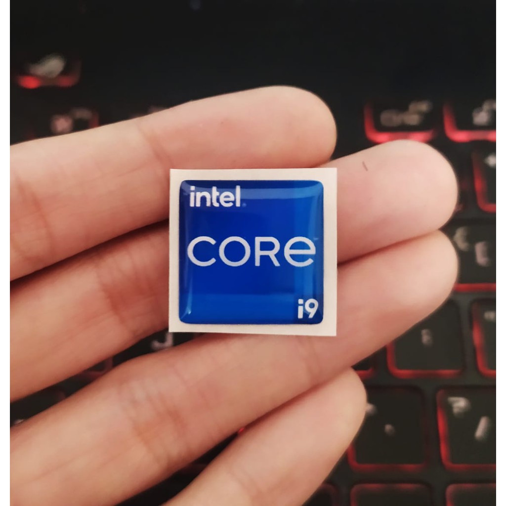 STIKER INTEL CORE i9 GEN 11 STIKER TIMBUL LENTUR STIKER STIKER PC ...