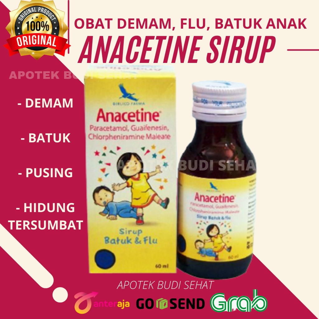 Jual Anacetine Sirup Obat Batuk Berdahak Anak Obat Demam Anak Obat Flu ...