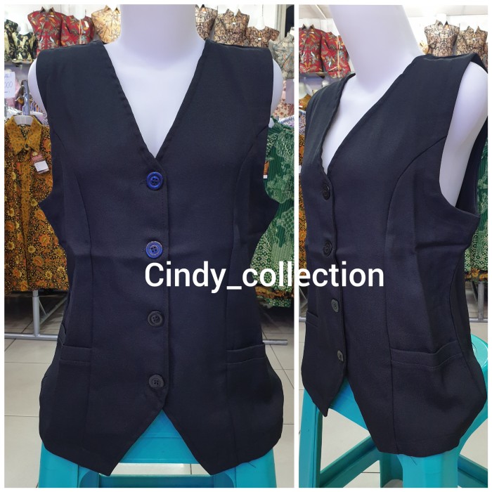 Jual ROMPI KERJA ROMPI BAHAN VEST HITAM BUAT KANTOR RESTO ACARA WANITA ...