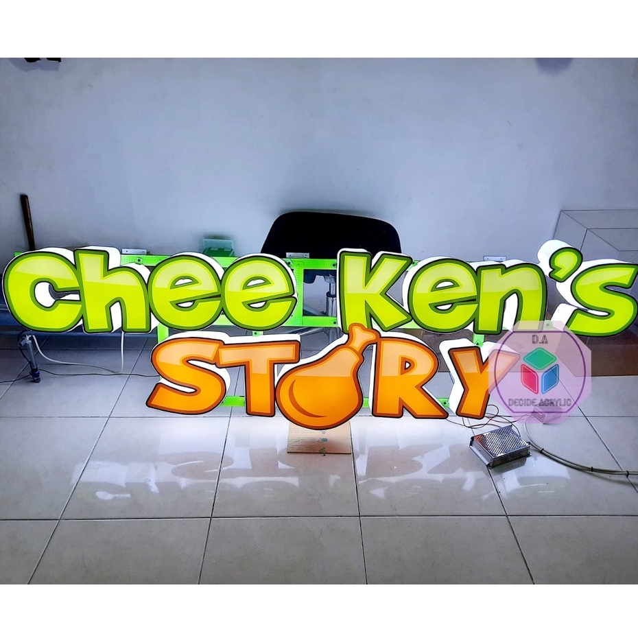 Jual Neon Box Letter Huruf Timbul Custom Uk. 190x58 | Shopee Indonesia