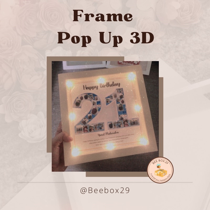 Jual FRAME POP UP 3D KADO GIFT HAMPERS HADIAH WISUDA WEDDING ULTAH ...