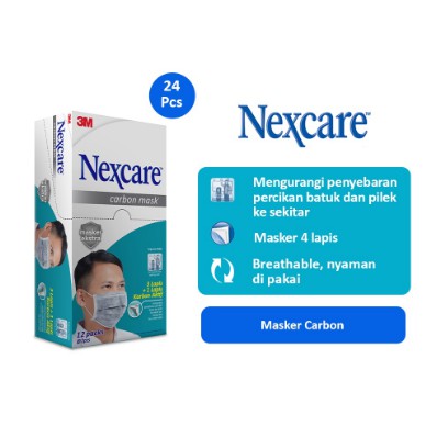 Jual Koleksi Terbaru.. Nexcare 3M Masker 4 Lapis Extra Carbon Mask 4 ...
