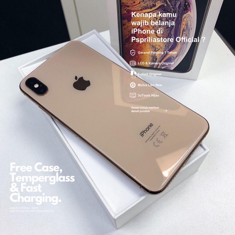 Jual IP Xs Max - 64GB 256GB - Like New - JAMINAN ORI | Shopee Indonesia