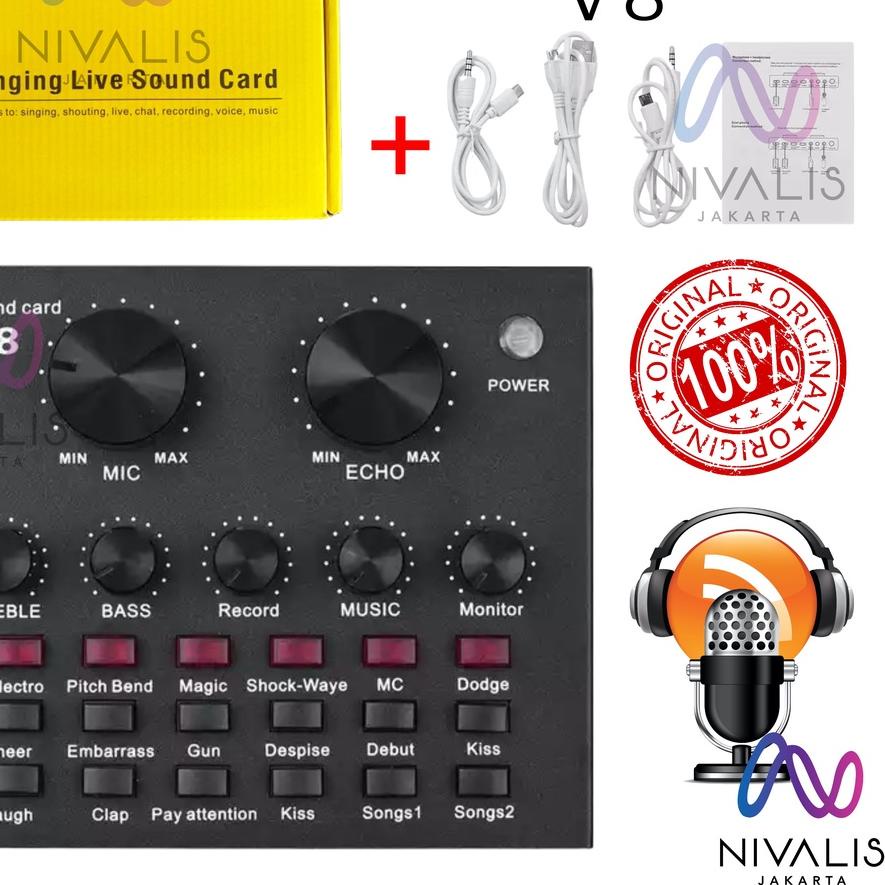 Jual NIVALIS JAKARTA SOUND CARD V8 MIXER SOUNDCARD V8 MIXER AUDIO USB ...