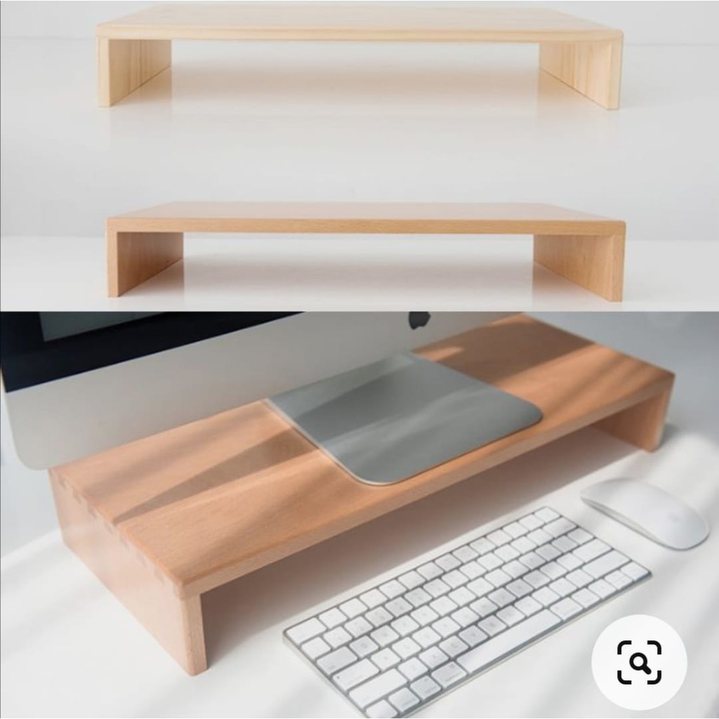 Jual Meja Monitor Alas Monitor Stand Monitor Kayu | Shopee Indonesia