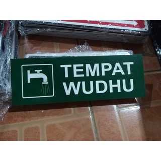 Jual Sign Musholla Tempat Wudhu TOILET 24x8 Sign Board Akrilik UV Print ...