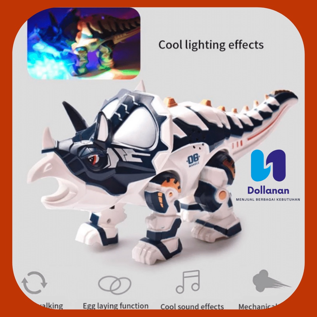 Jual Robot Mainan Dinosaurus Brachiosaurus Triceratops Dino Trex ...