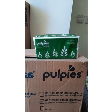 Jual Tissue Tisu Pulpies Hand Towel 150 Sheet 1ply Maxi Save | Shopee ...