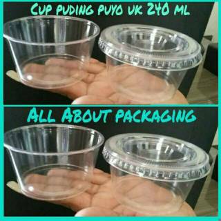 Jual Per 50pcs Cup pudding puyo 240 ml / tempat puding / gelas puding ...