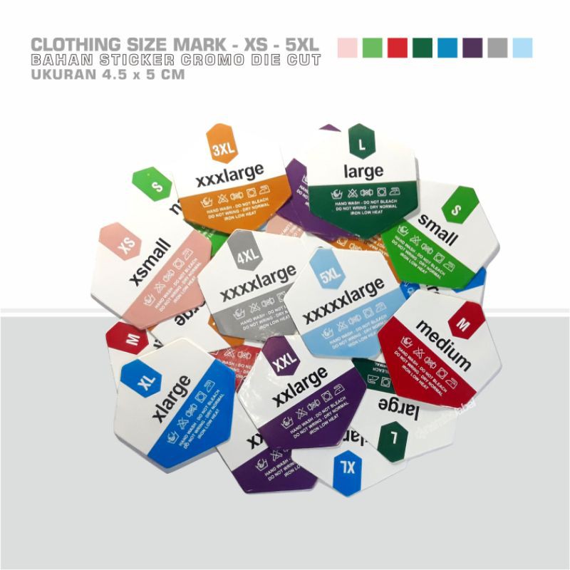 Jual Stiker Label Tanda Ukuran Pakaian - Label Ukuran Baju | Shopee ...