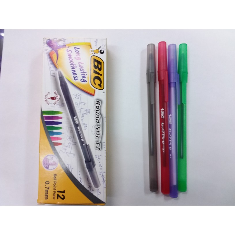 Jual Pulpen warna BiC Round stic EZ 0.7mm | Shopee Indonesia