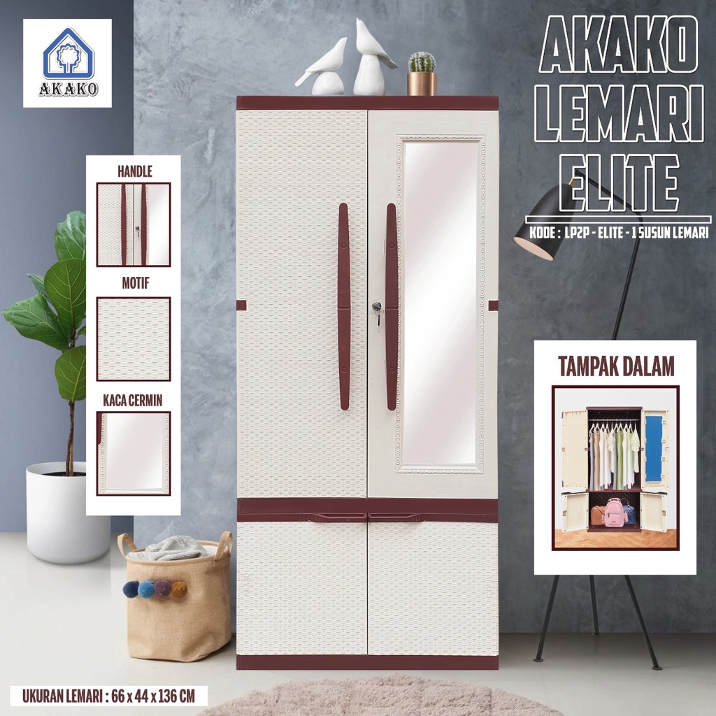 Jual JUMBO - LEMARI PAKAIAN PLASTIK AKAKO ELITE GANTUNGAN | Shopee ...