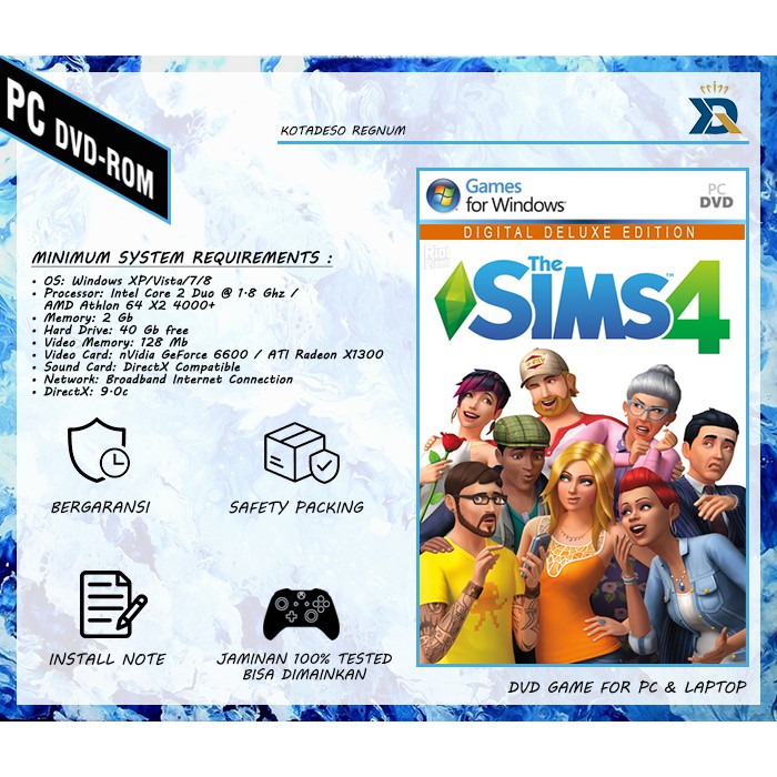 Jual The Sims 4 Digital Deluxe Edition | PC Game Kaset DVD Game PC ...