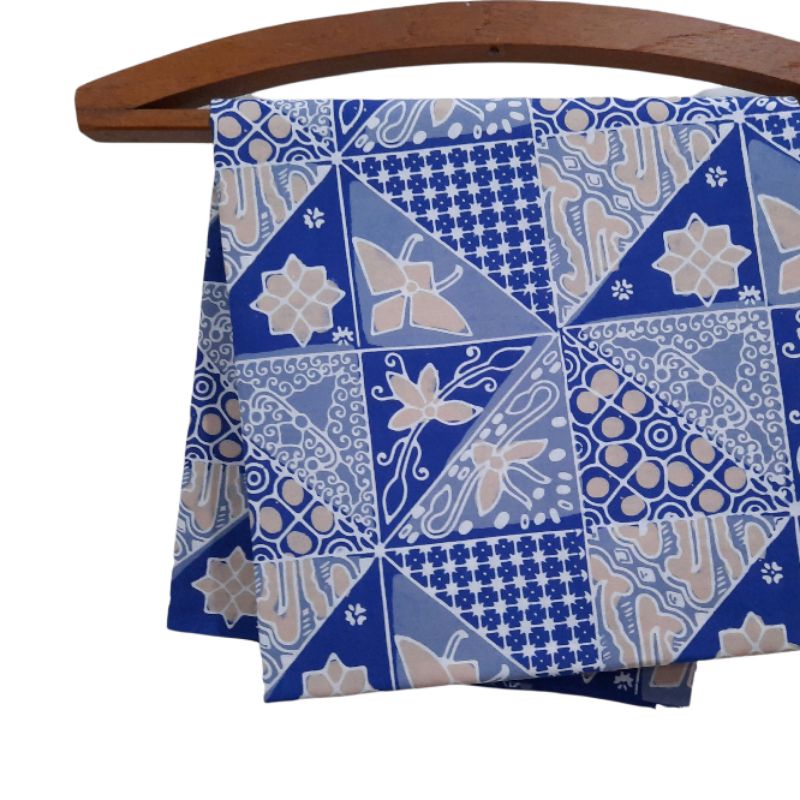 Jual kain batik cap katun 3warna coksu.grey.navi motif tambal | Shopee ...