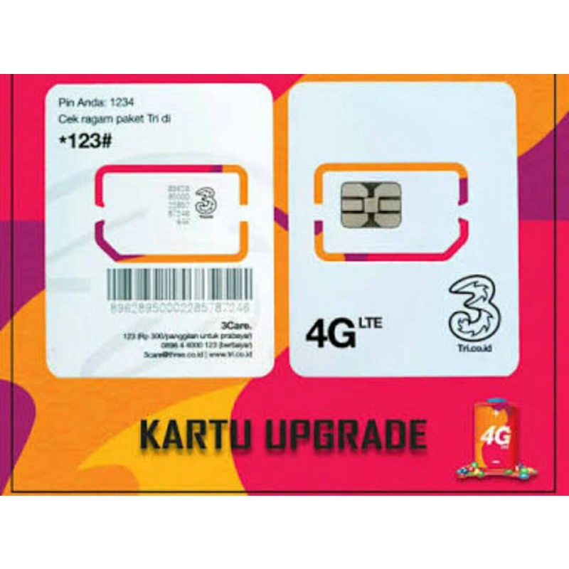Jual KARTU UPGRADE TRI THREE 3 3G KE 4G Indonesia|Shopee Indonesia